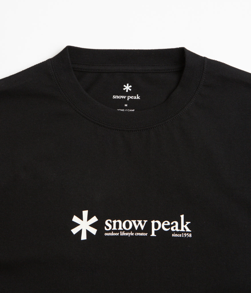 Snow Peak Soft Cotton Relaxed Logo T-Shirt - Black | Always in Colour