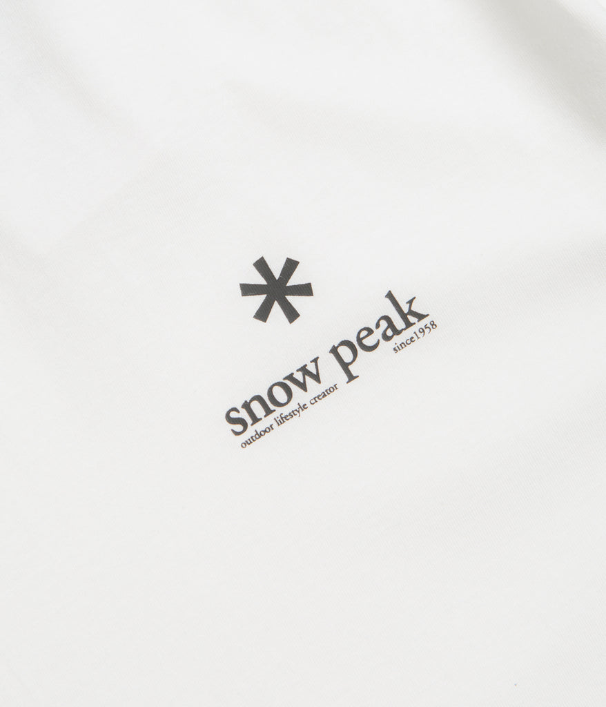 Snow Peak Soft Cotton Relaxed Logo T-Shirt - Off White | Always in Colour