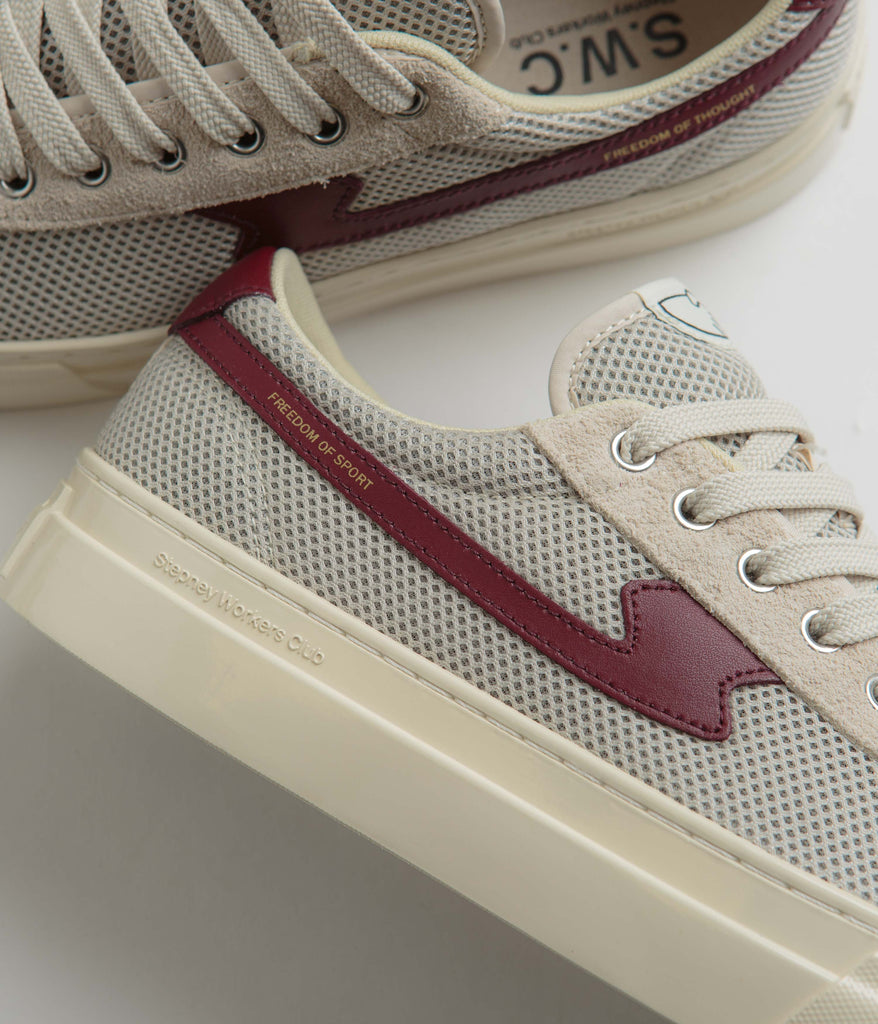 Stepney Workers Club Dellow S-Strike Cup Tennis Mesh Shoes - Ecru / Re ...