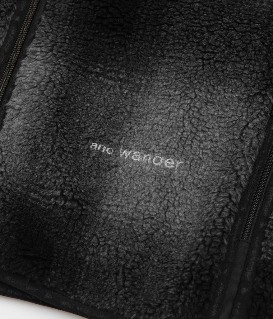 and wander Check Boa Jacket - Black | Always in Colour